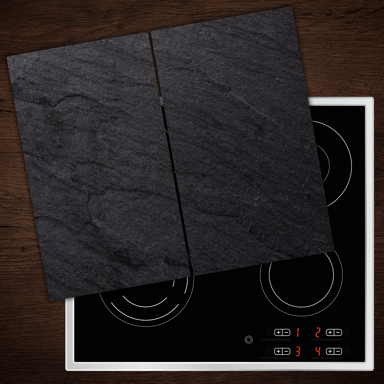 Glass Worktop Saver Ceramic Induction Hob Protector Cover Black Stone ...