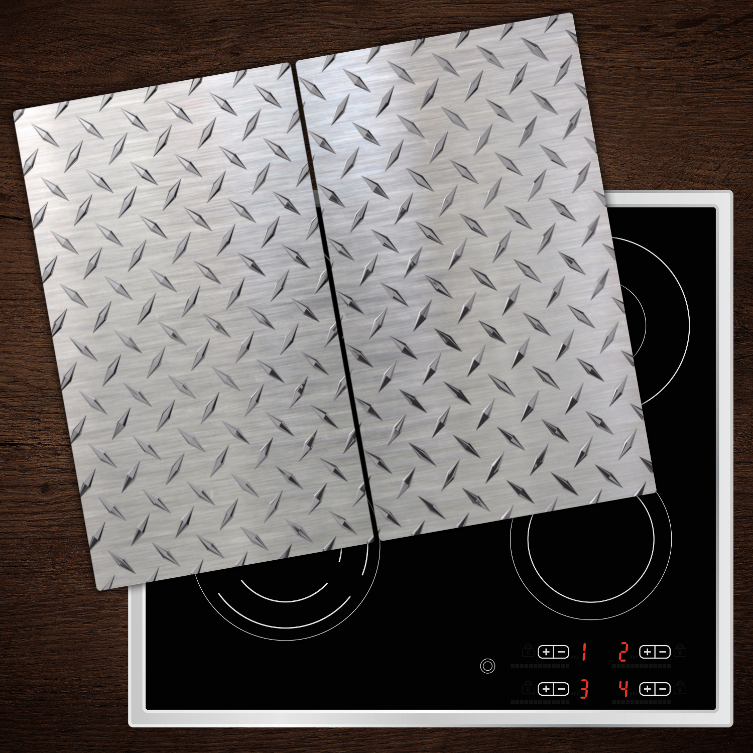 Glass Worktop Saver Ceramic Induction Hob Protector Cover Diamond plate ...